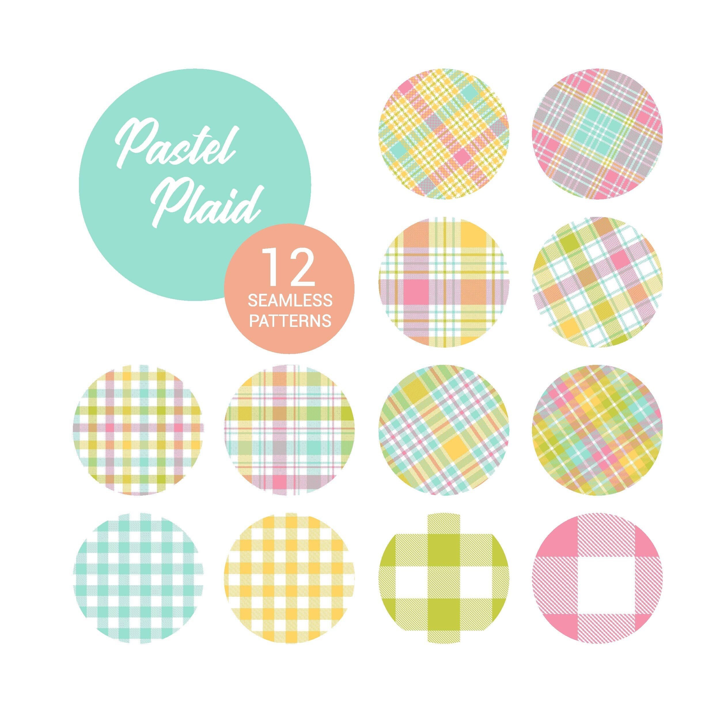 Pastel Plaid Digital Paper Spring Easter Buffalo Check - Etsy