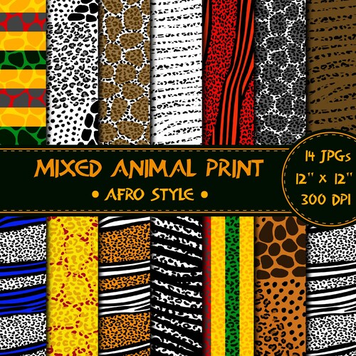 Pink Animal Print Digital Paper & Printable Backgrounds - Etsy