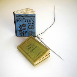 Miniature Books Readable Printable DIY Kit - Emboidery - Illustrated ...
