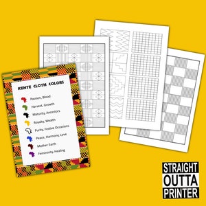 Kente Coloring Book - Kente Cloth Patterns Color and Draw Workbook - Etsy