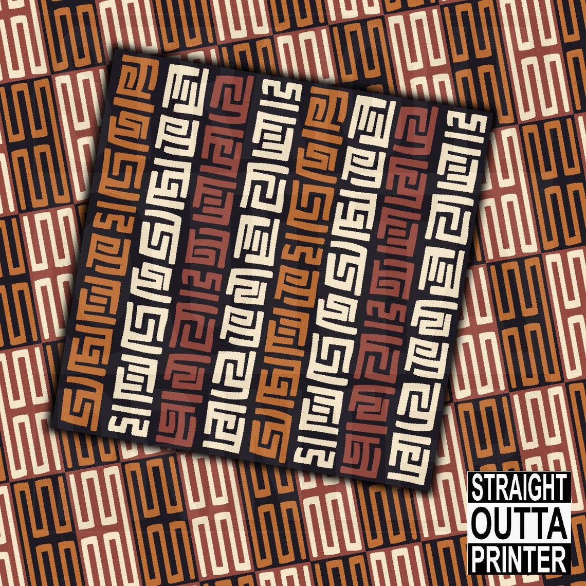Kuba Cloth Patterns Digital Paper JPG Format printable African Ethnic ...