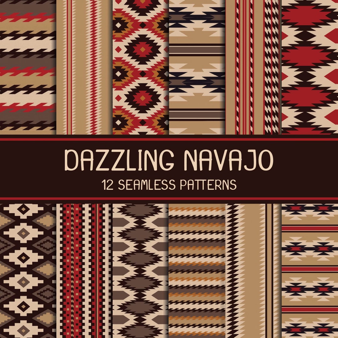 Navajo Digital Paper - Southwest Seamless Patterns - Native American ...