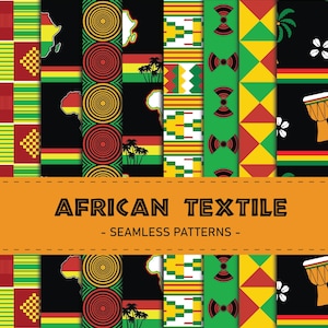 Kente Cloth Digital Paper African Seamless Patterns - Etsy