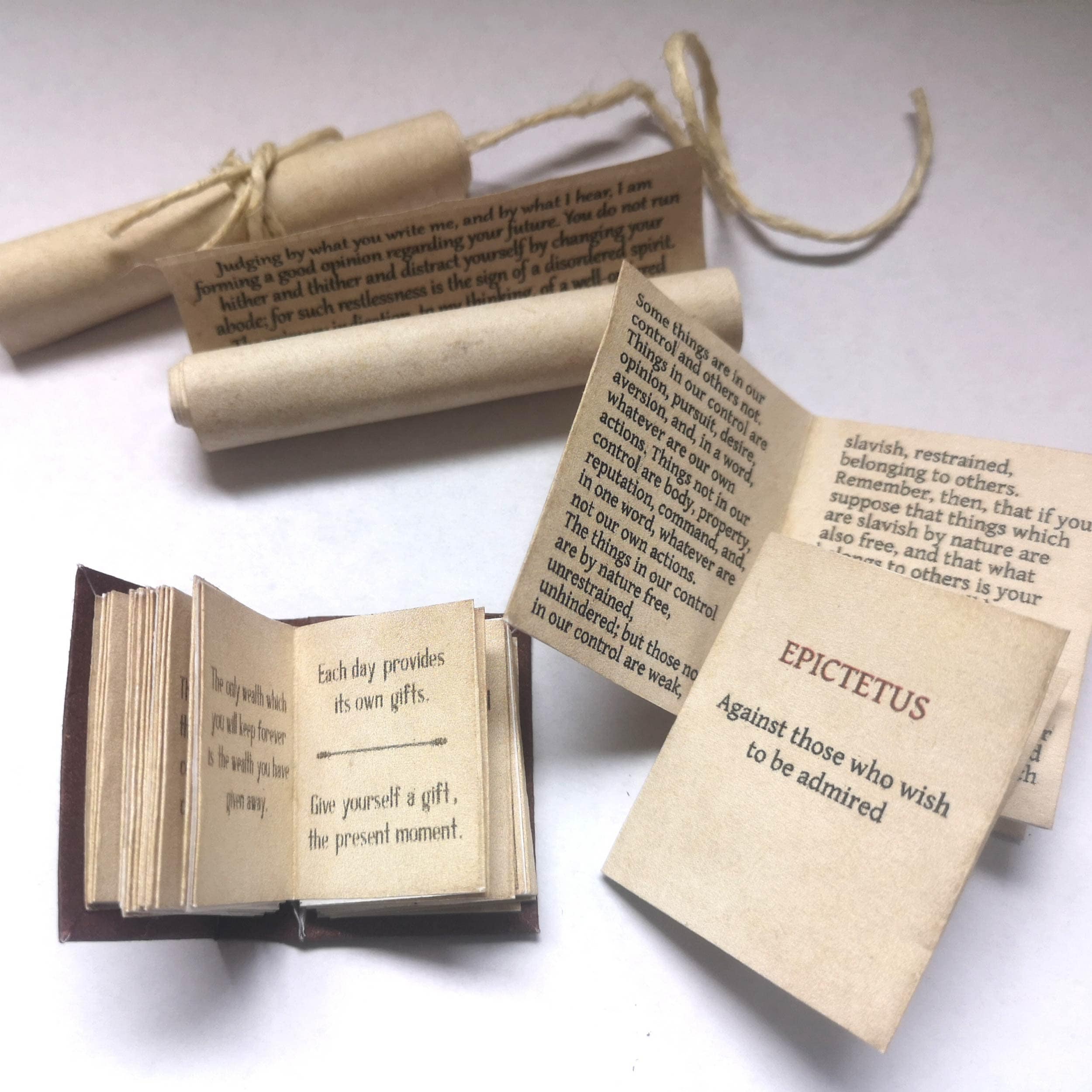 Miniature Book Readable Printable DIY Kit Philosophy Set the Little ...