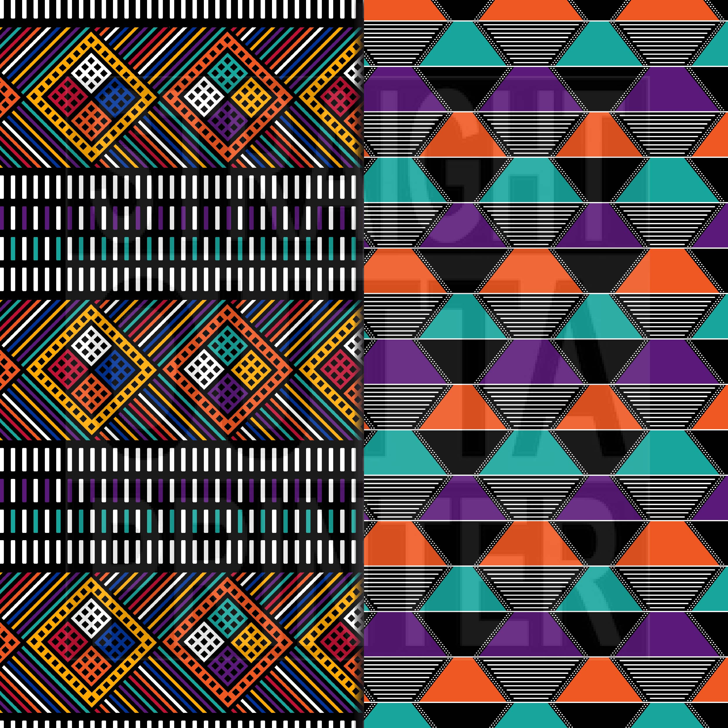 Zulu Inspired African Patterns Digital Paper JPG printable African ...