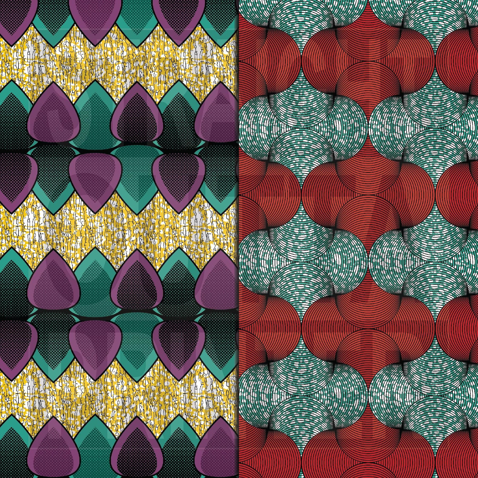 Ankara Wax Seamless Patterns Digital Paper Printable - Etsy