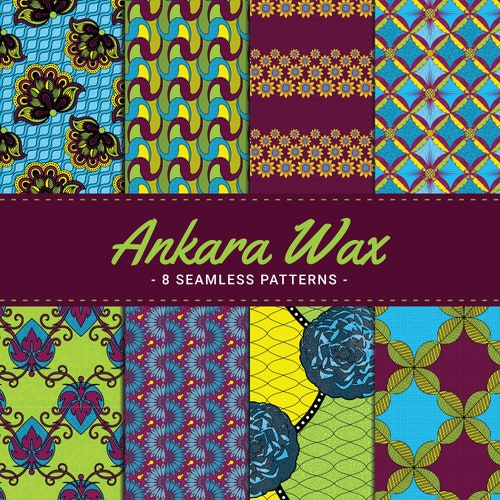 Ankara Wax Seamless Patterns Digital Paper Printable - Etsy