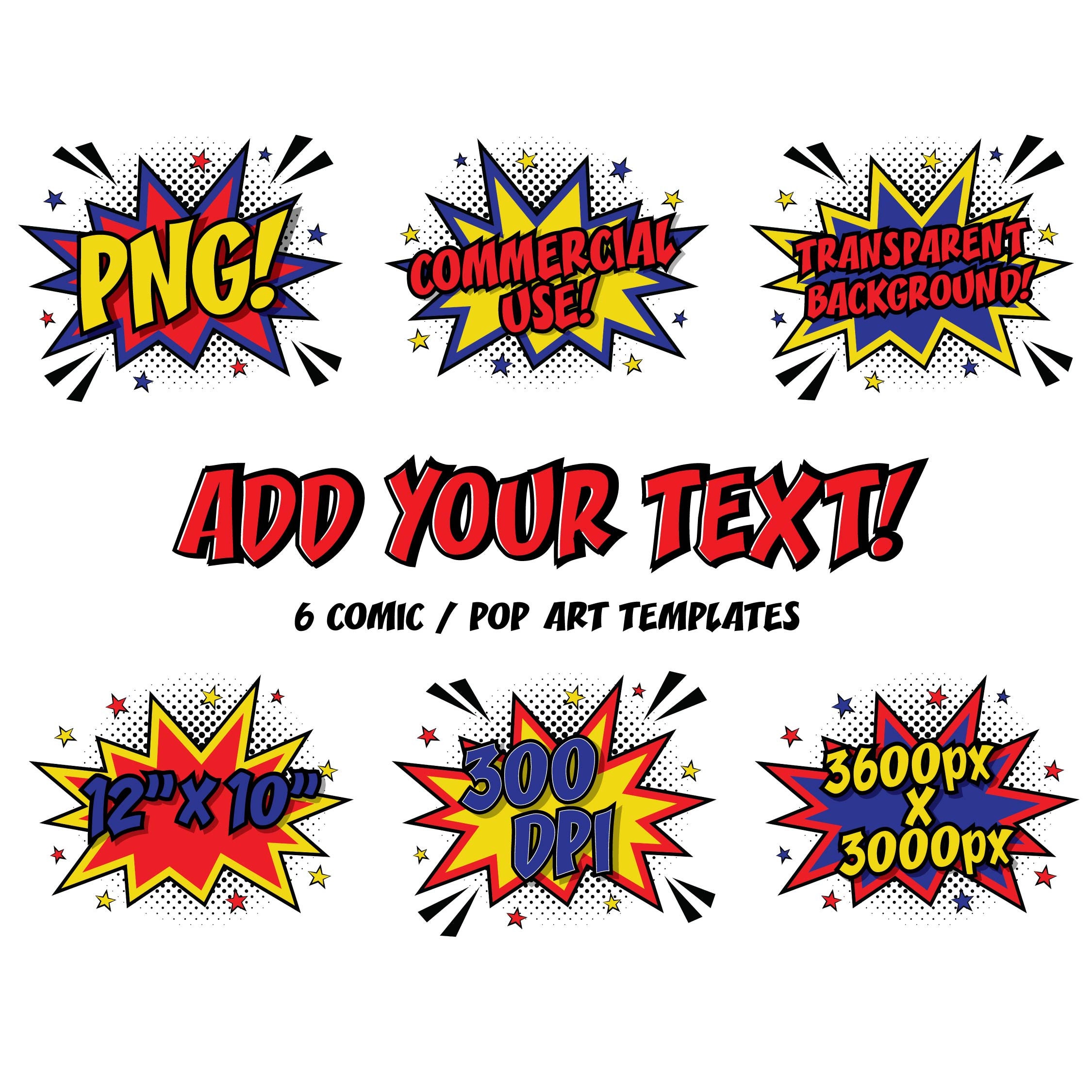 Blank Superhero Word Cutouts