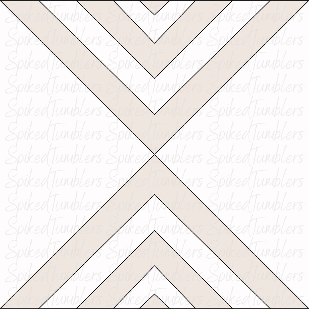 Double Triangle Template for Straight Tumbler - RESIZABLE - Etsy