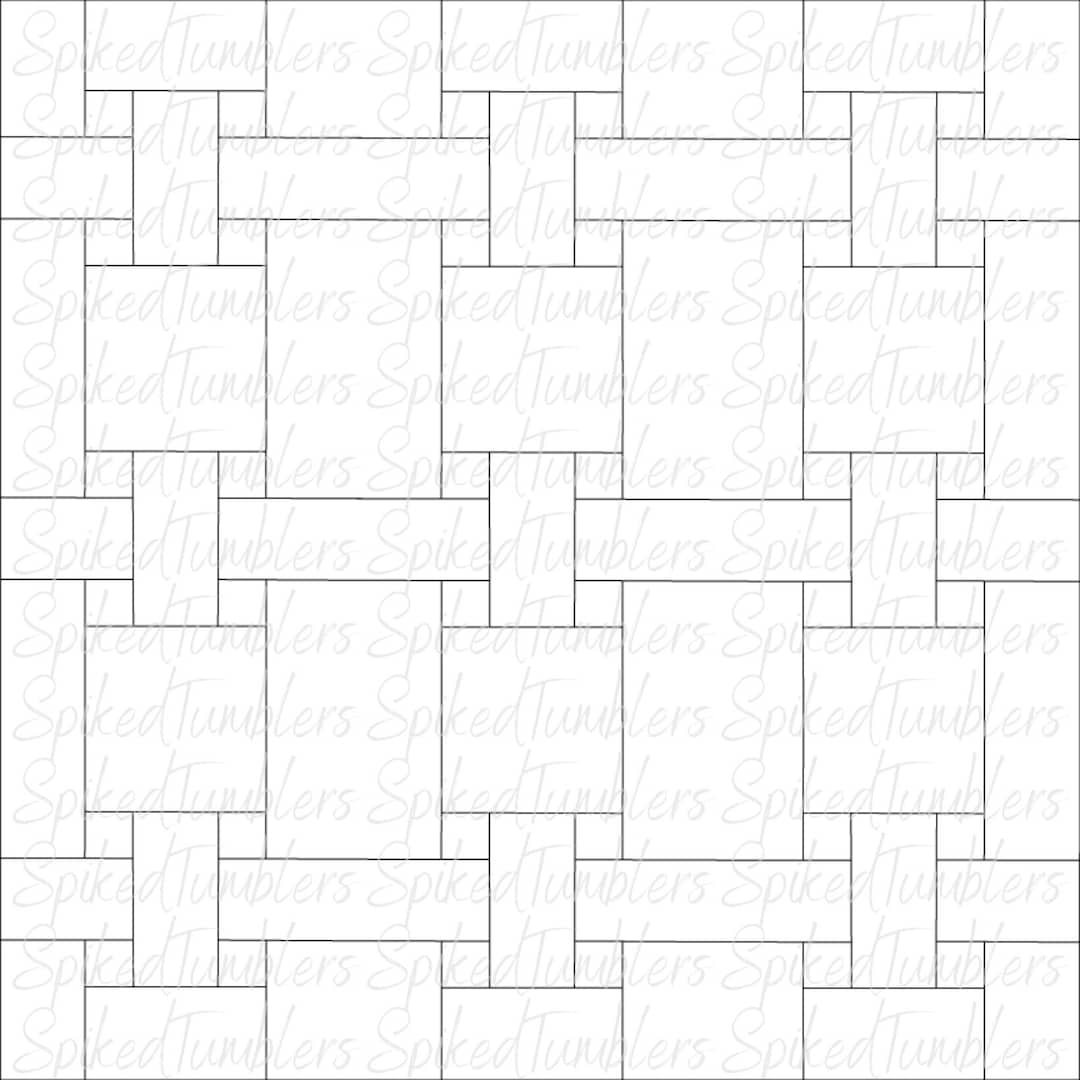 Large Basket Weave Template for Straight Tumbler - RESIZABLE - Etsy