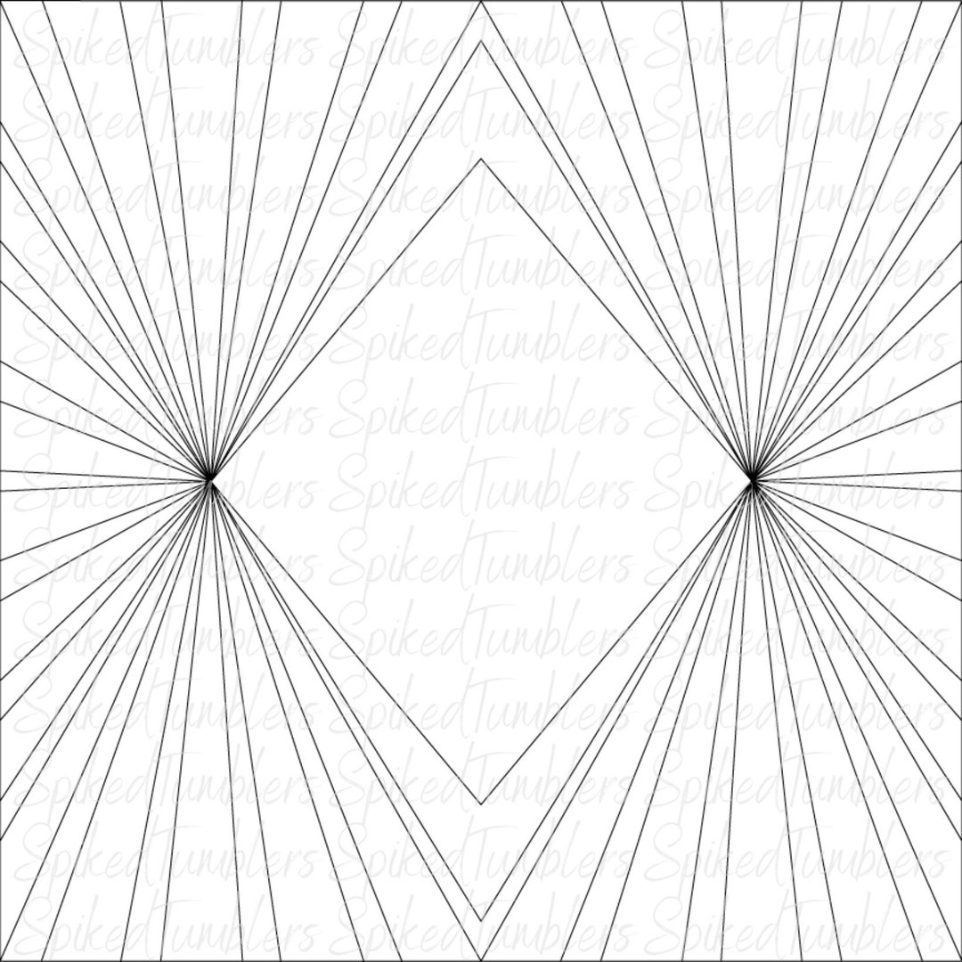 Diamond Burst Template for Straight Tumbler - RESIZABLE - Etsy
