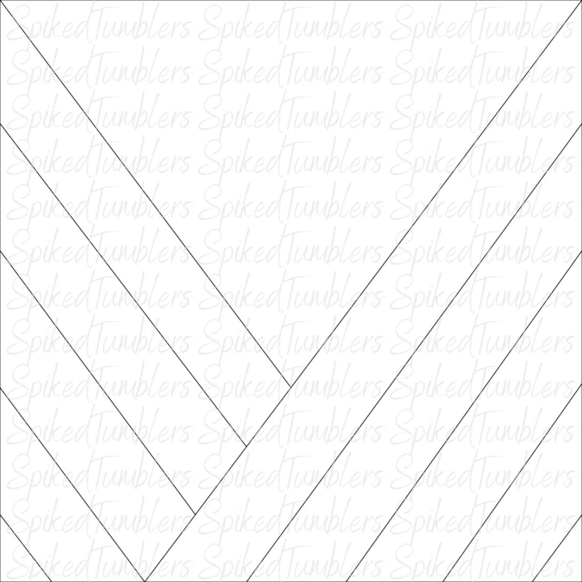 Diagonal Vsplit Cut Template for Straight Tumbler - RESIZABLE - Etsy