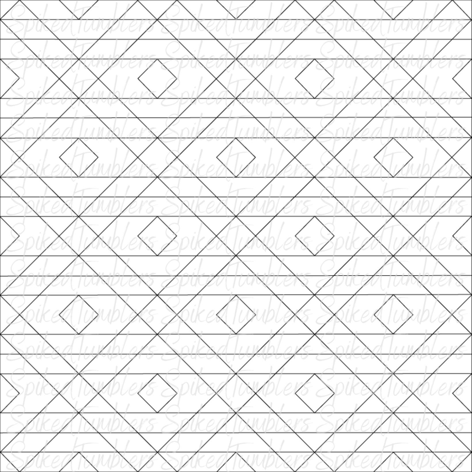 Southwestern 3.0 Seamless Cut Template for Straight Tumbler - RESIZABLE ...