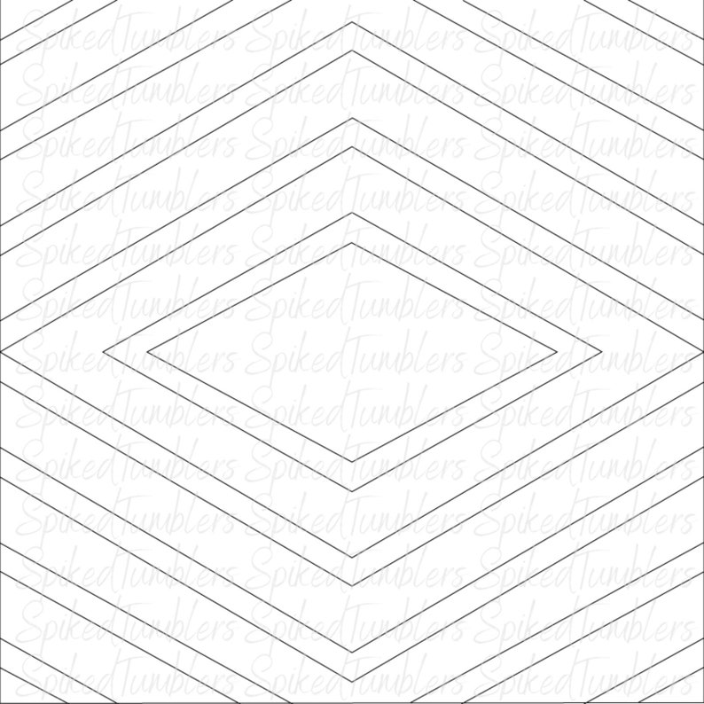 Diamonds Template for Straight Tumbler - Etsy