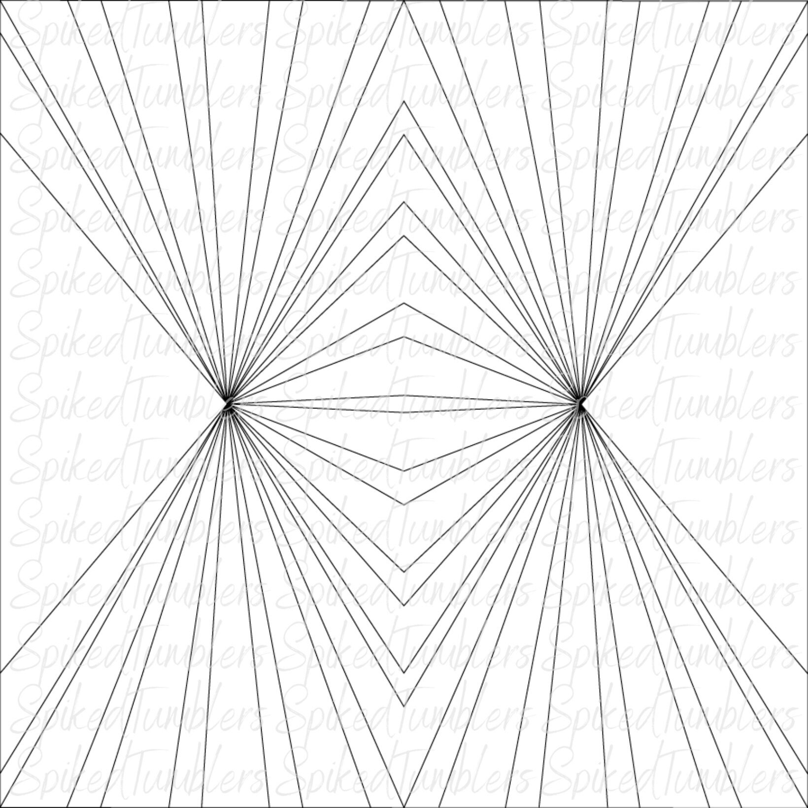 Diamond Burst Template for Straight Tumbler RESIZABLE - Etsy