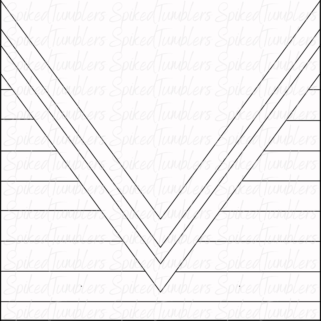 Triple Vsplit Stripes Template for 20oz Straight - RESIZABLE - Etsy