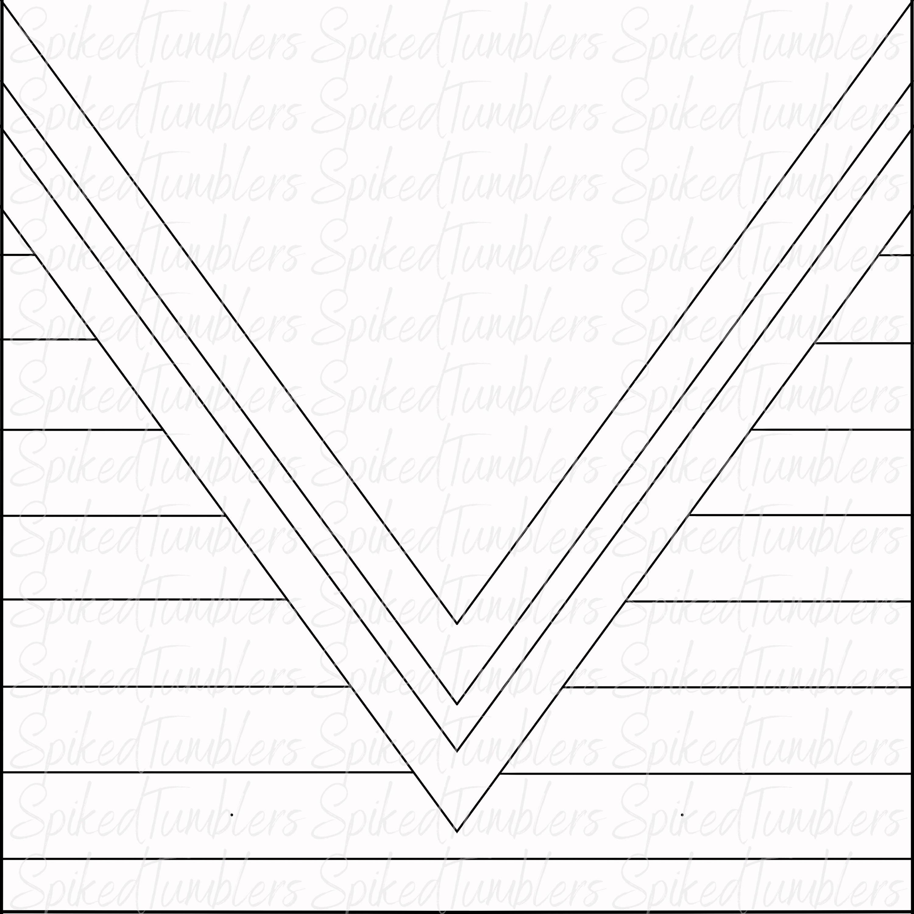 Triple Vsplit Stripes Template for 20oz Straight RESIZABLE - Etsy