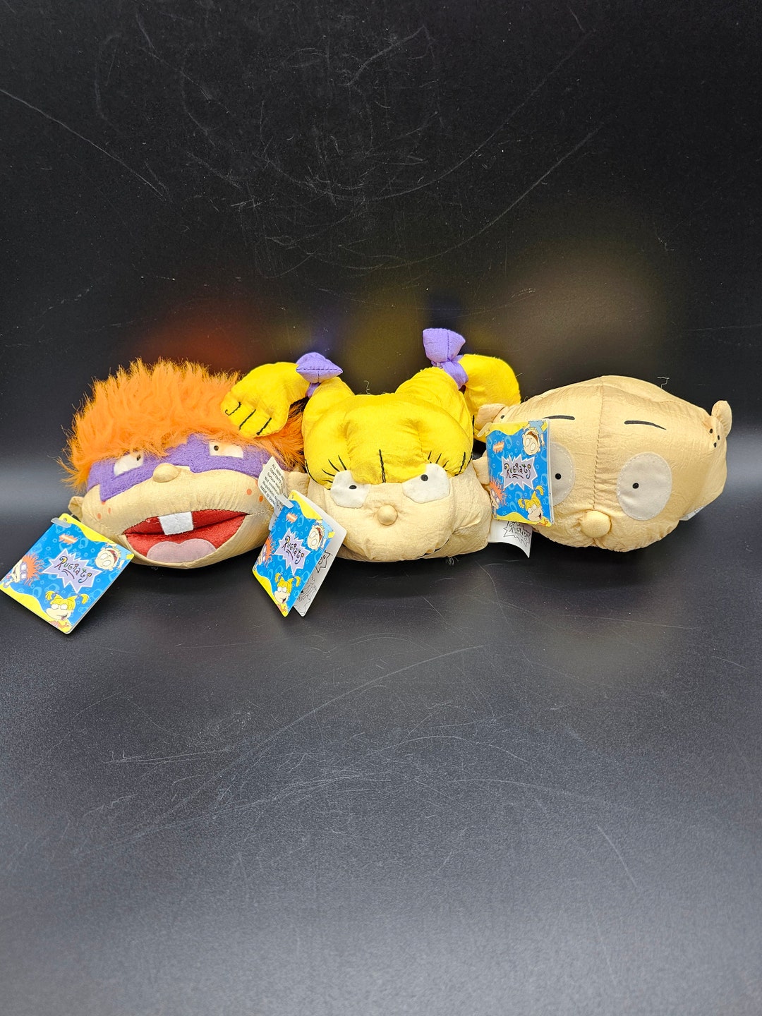 Rug Rats Plush Heads Bean Bags Set of 3 Tommy Angelica Chuckie All With ...
