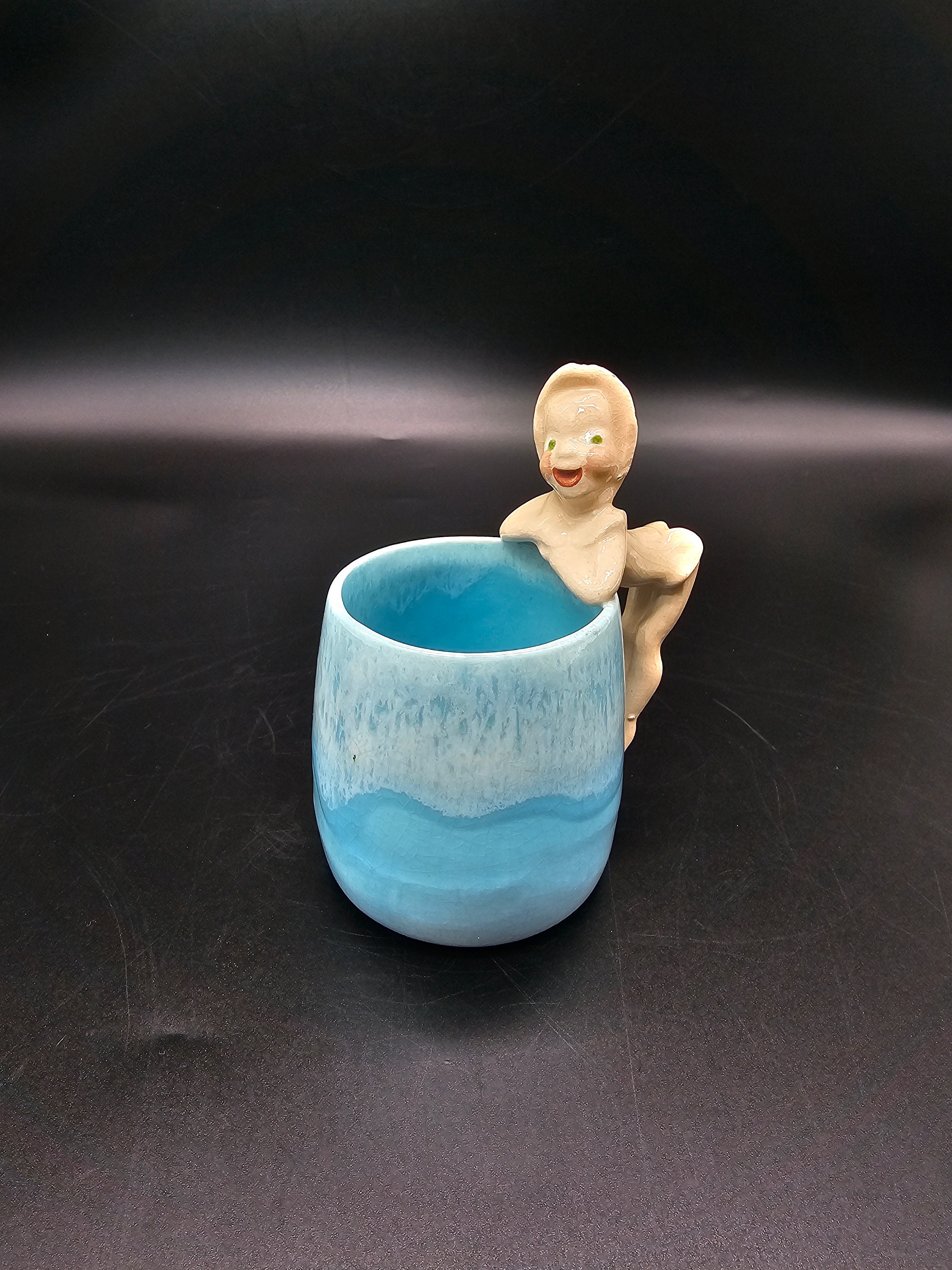 Cali. Crown Pottery Pixie Elf Figural Ceramic Cup Mug 1950s MCM - Etsy