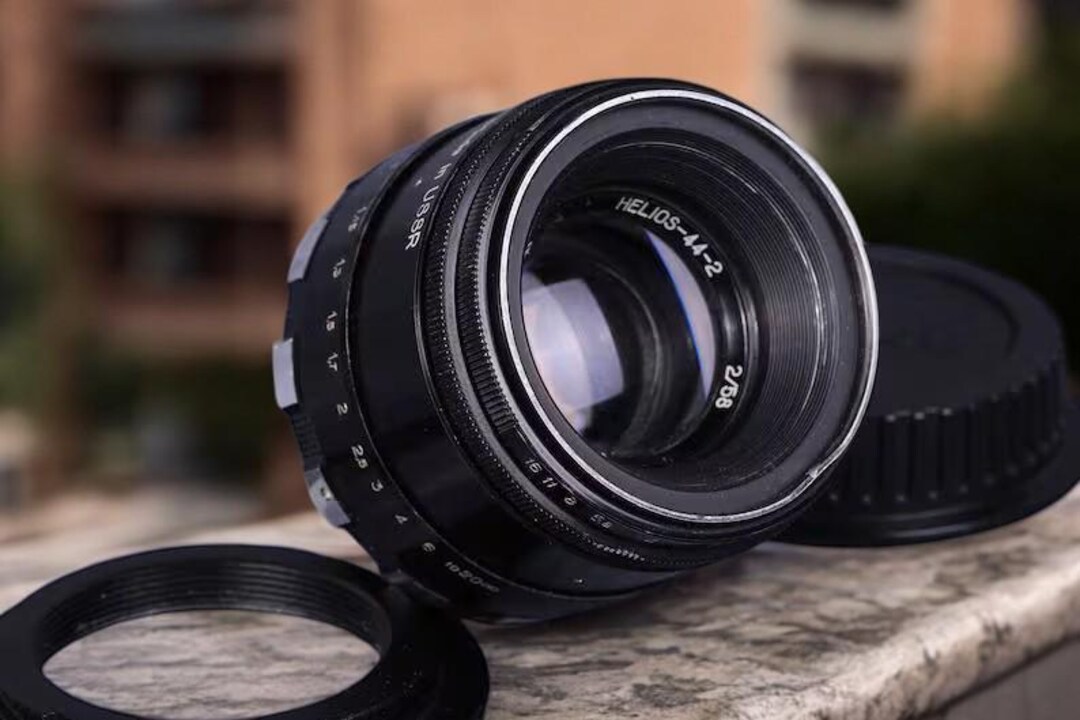 Helios 44-2 58mm F2 Soviet Lens Modified Under Bokeh in "trioplan" Style. Mount Adapter for ...