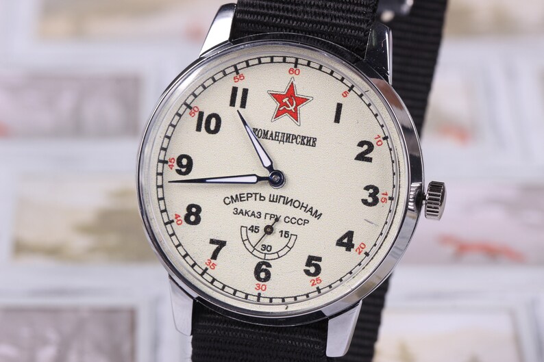 KOMANDIRSKIE WATCH, Pobeda Watch, Soviet Wristwatch, Commanders Watch ...