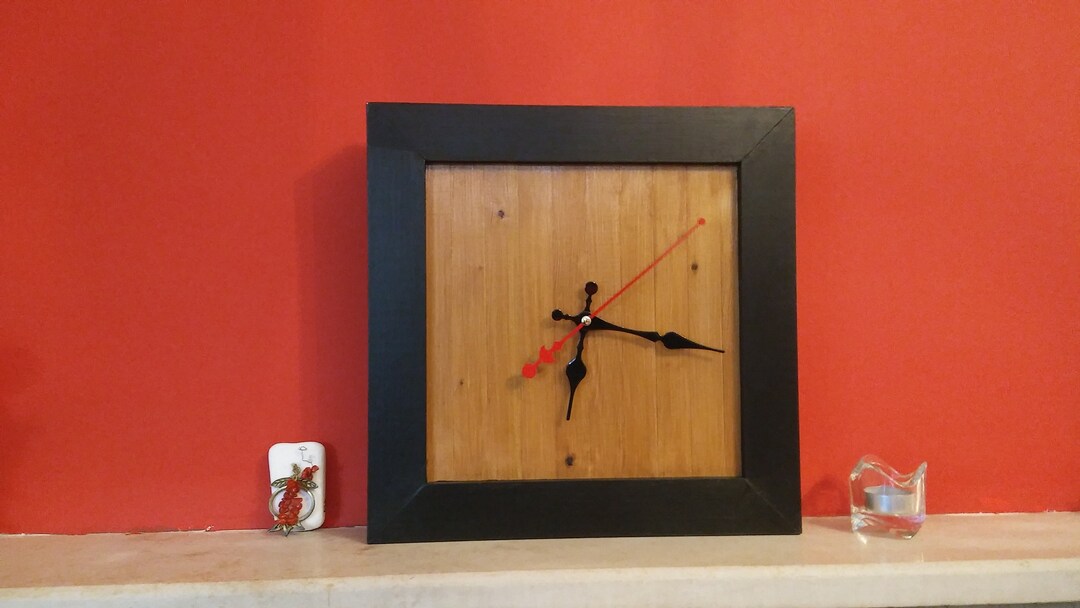 Modern Wooden Square Clock - Etsy