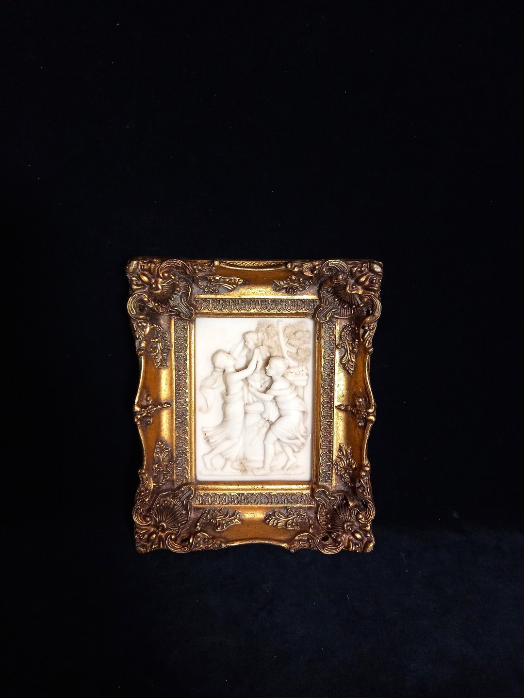 Rococo Style Gilt Frame With Relief Alabaster Wall Plaque With ...