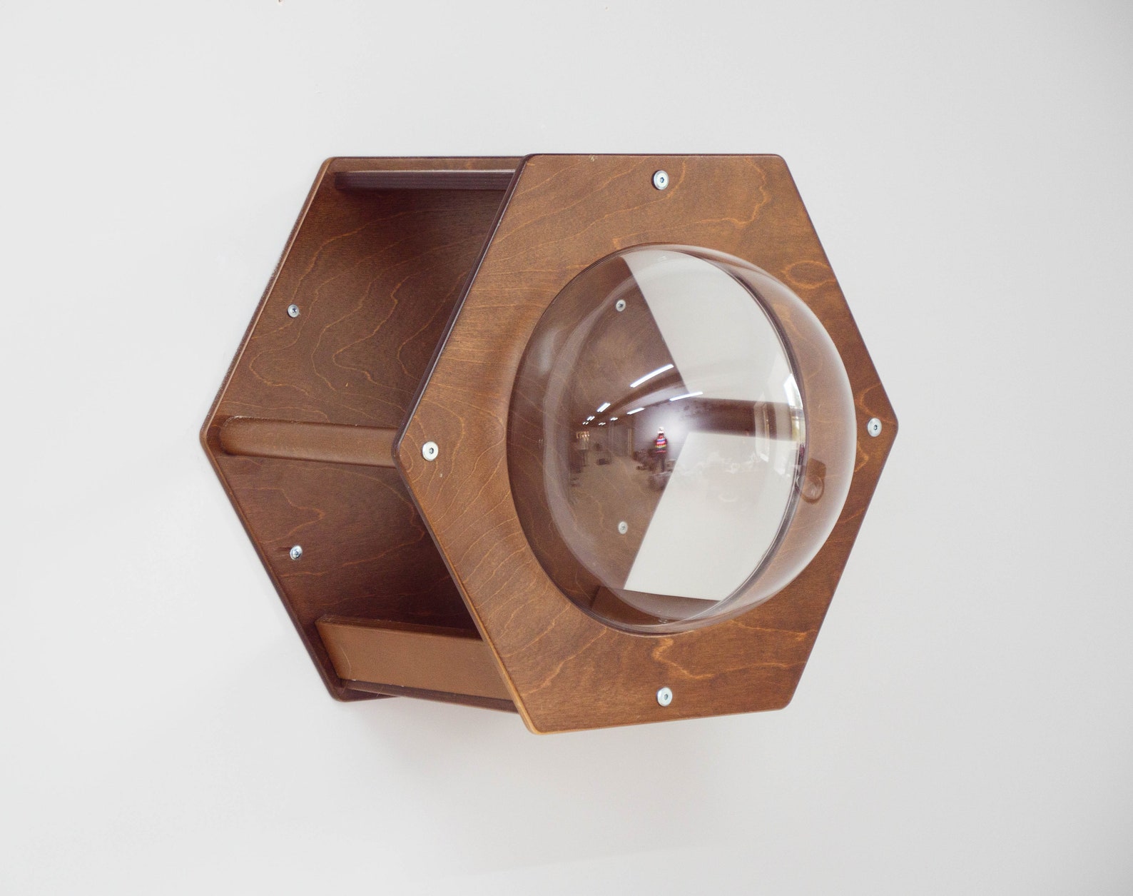 Cat Cabinet Wooden Cat Hexagon With a Panoramic View Cat - Etsy