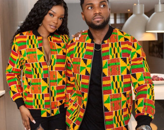 UNISEX Kente Bomber Jacket Ankara Jacket for Men and Women - Etsy