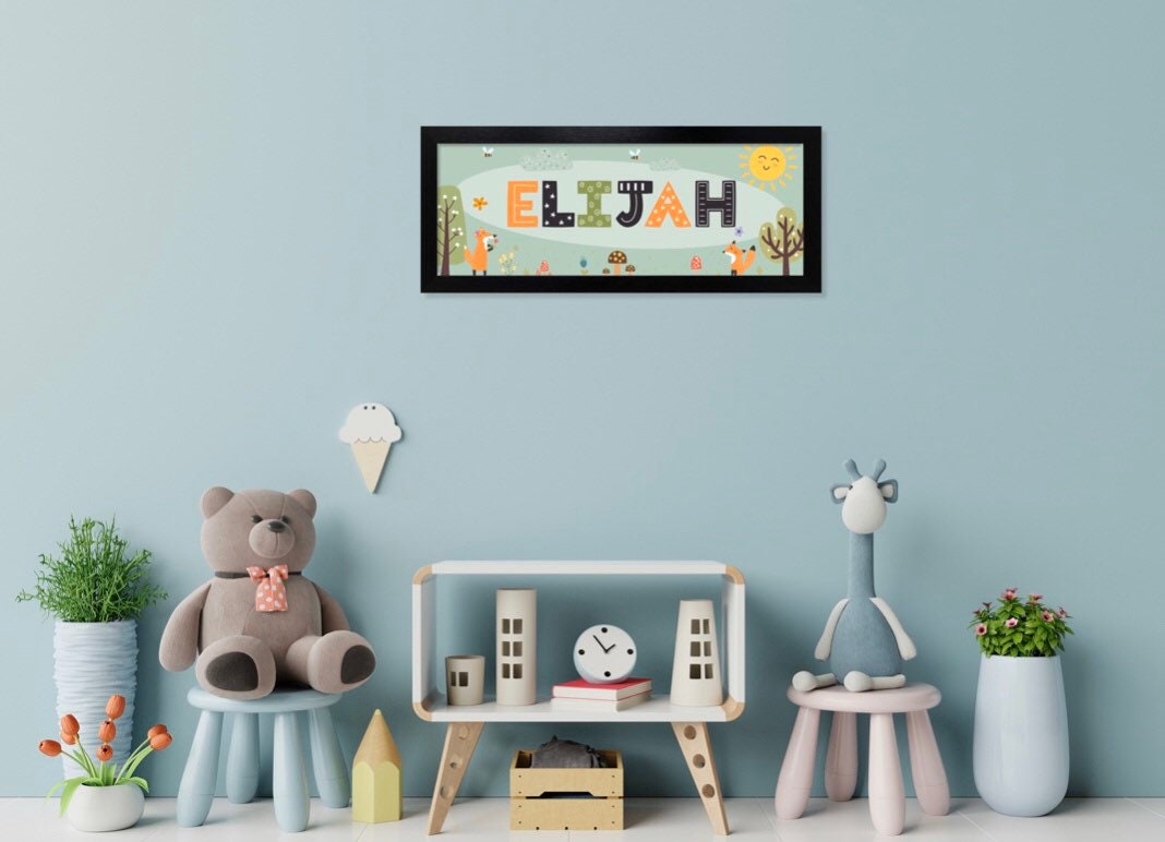 Personalised Children's Name Print With a Beautiful Nature - Etsy UK