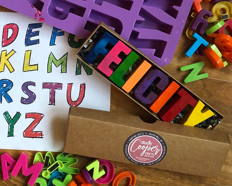 Chunky Alphabet Wax Crayons - Etsy