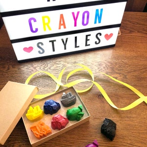 Rainbow Travel - Transport Style Hand Poured, 6 Wax Crayons - Etsy