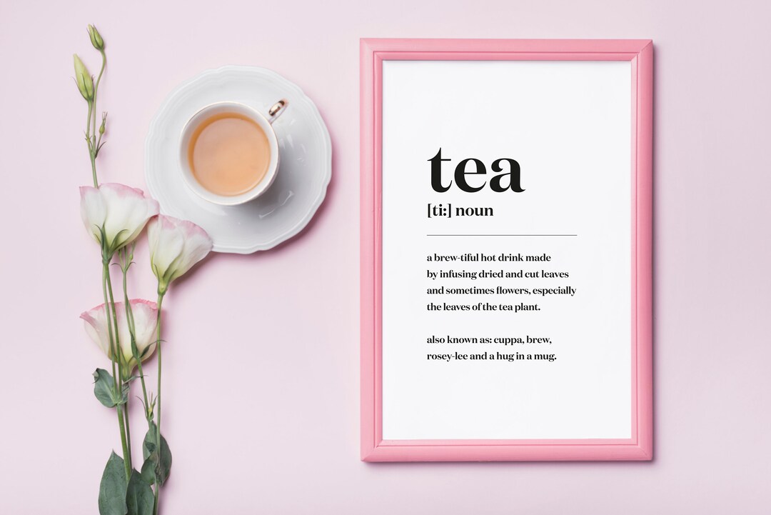 Tea Typographical Dictionary Style Print A4 Print Only - Etsy