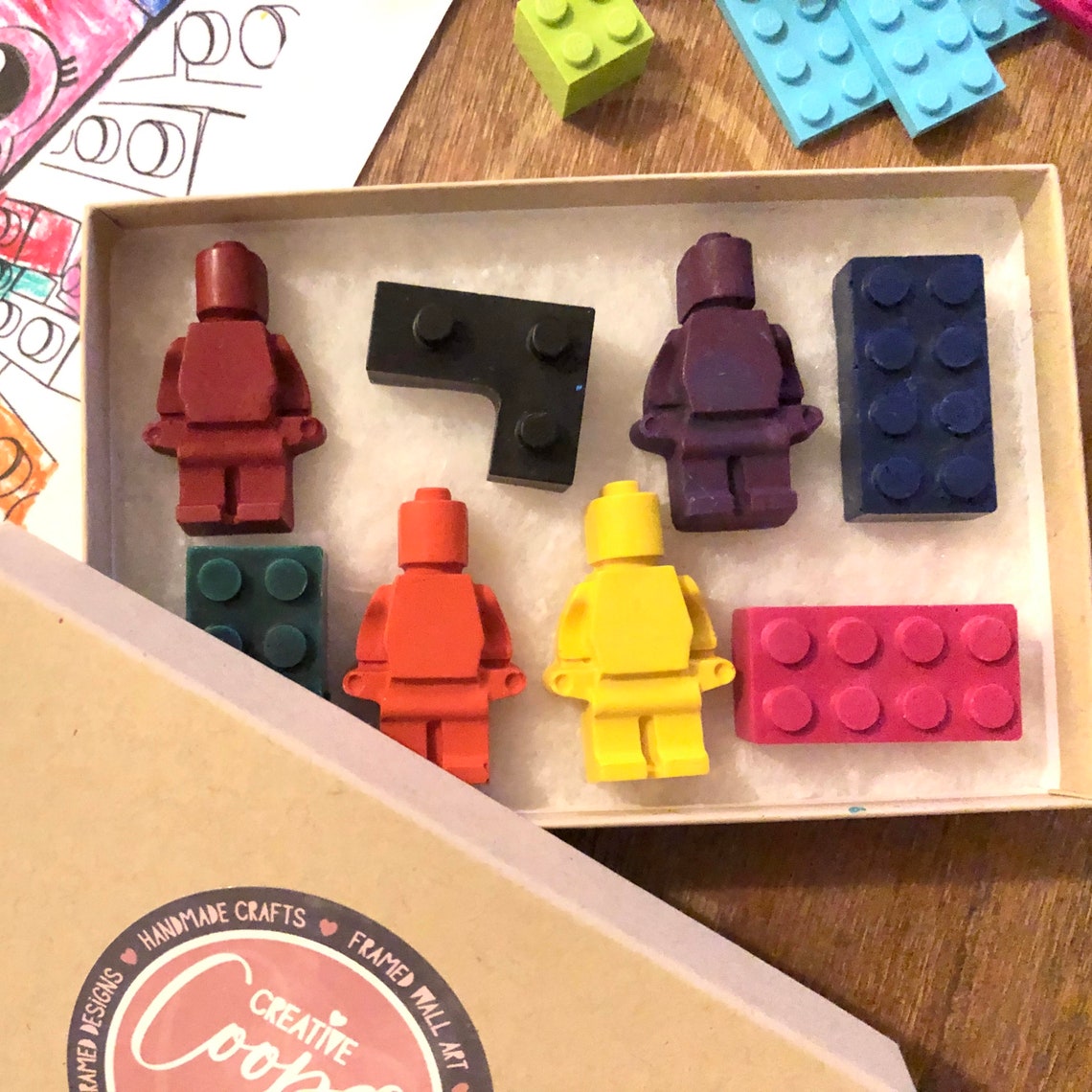 Lego Style Building Bricks and Character Non Toxic Hand - Etsy