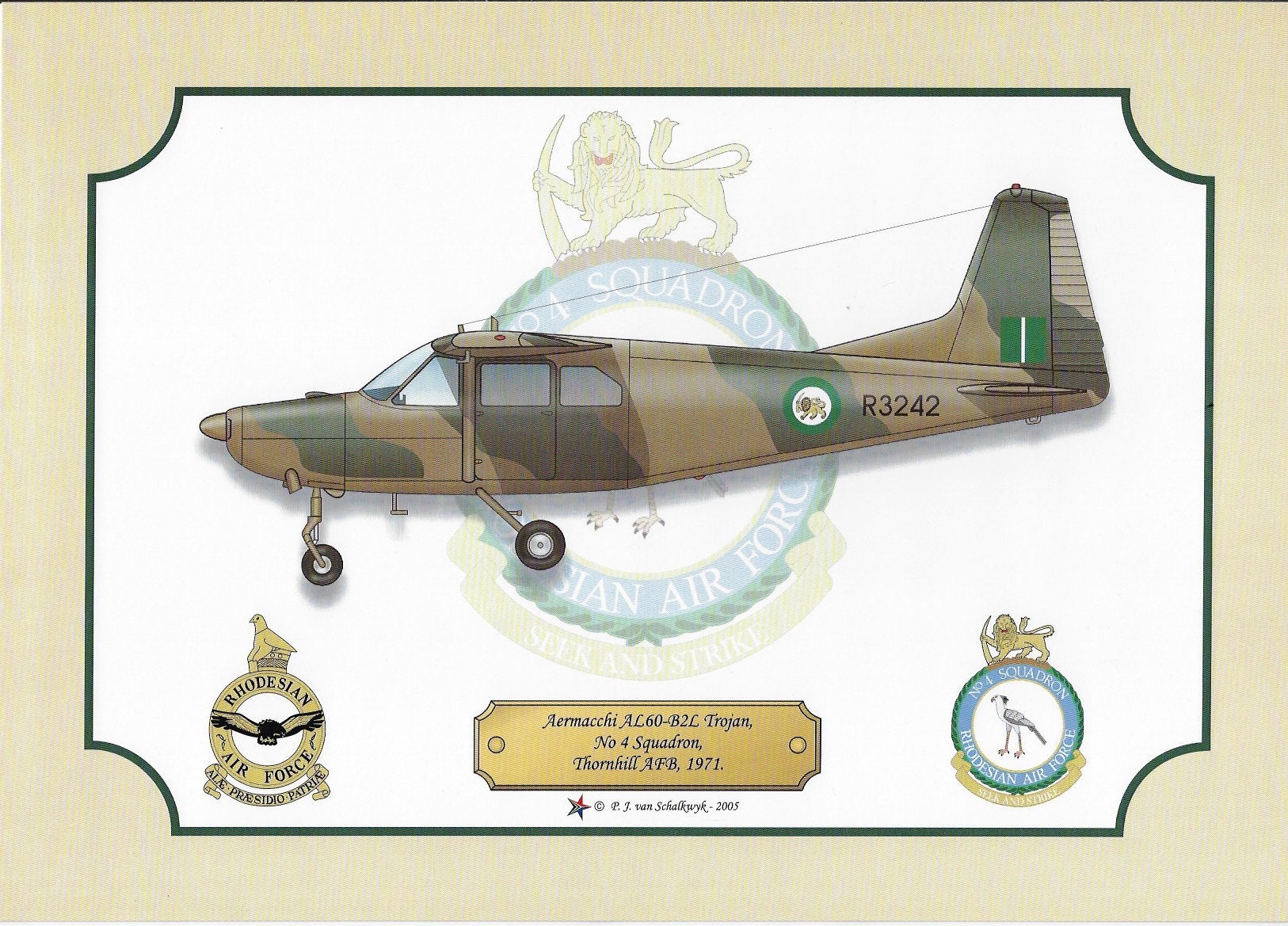 Rhodesian Air Force: Aermacchi trojan | Etsy