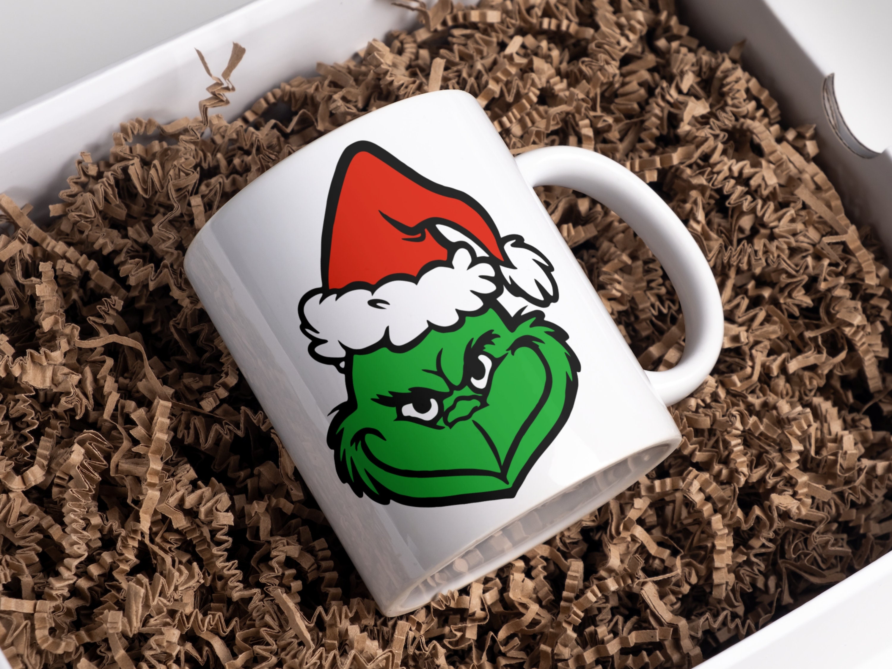 Layered Grinch Face Santa Hat Christmas Svg, Grinch Svg, Holiday Png ...