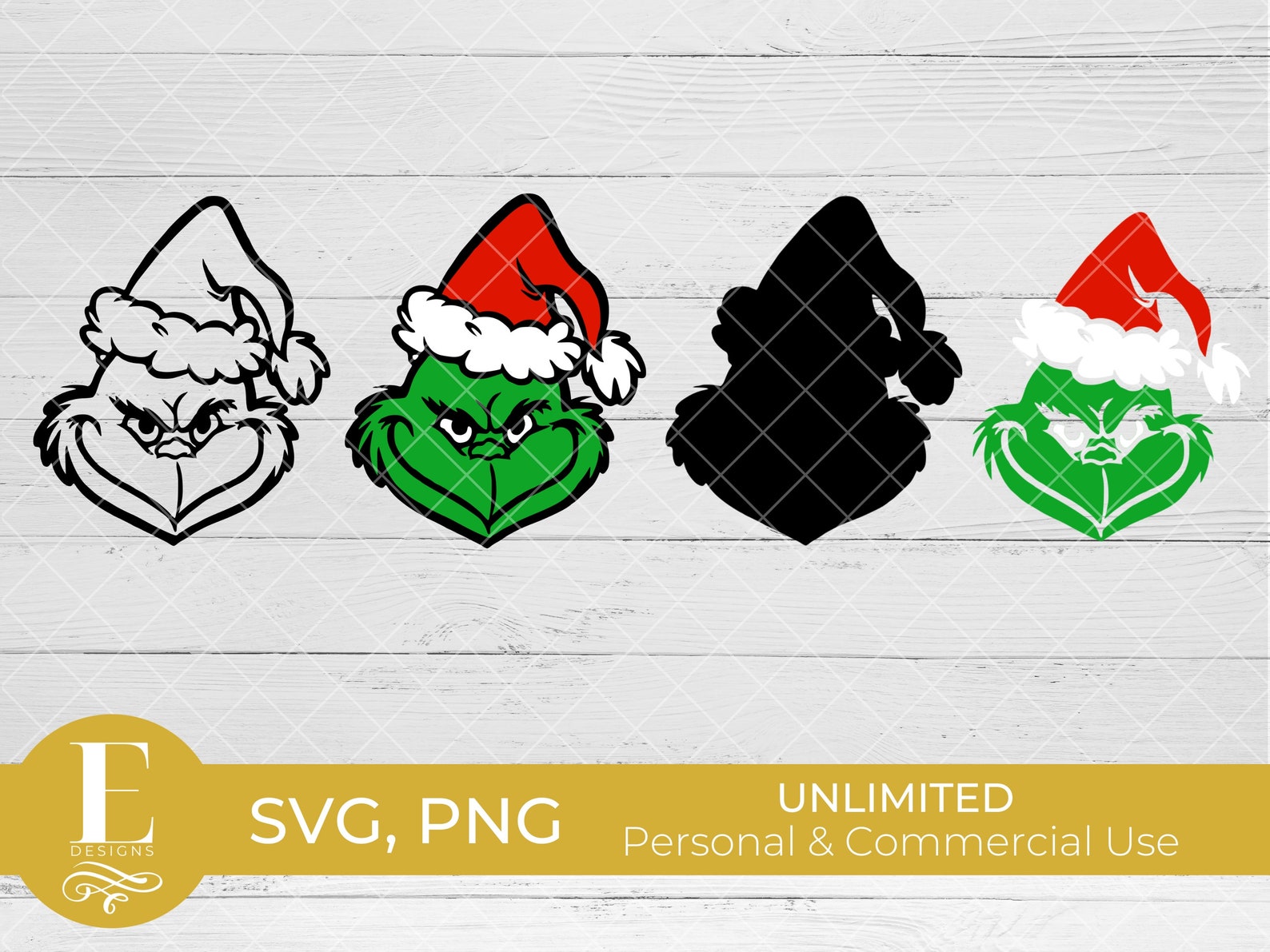 Layered Grinch Face Santa Hat Christmas Svg, Grinch Svg, Holiday Png ...