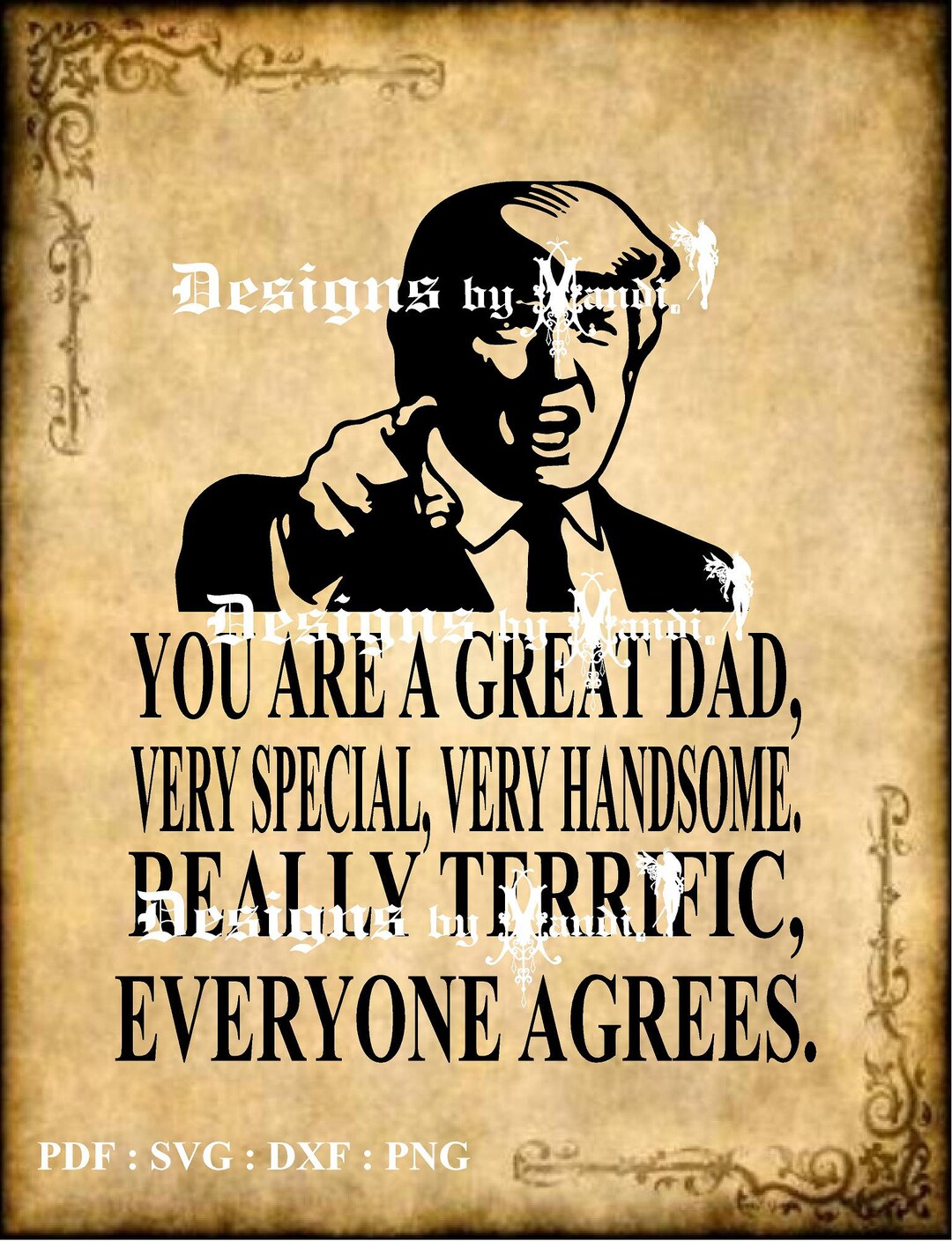 PDF, SVG, DXF, & Png Design Trump - Etsy