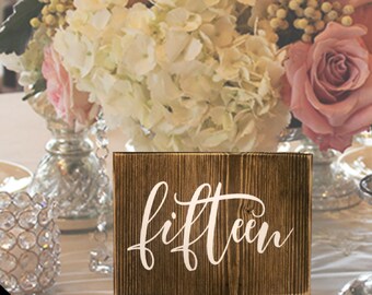 Wooden Table Numbers L Wedding Table Numbers L Table Numbers L | Etsy