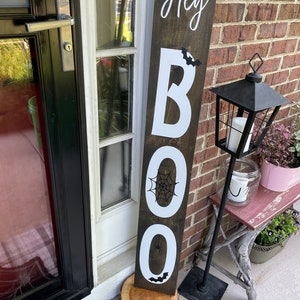 Hey Boo Welcome Sign Large Porch Sign Welcome Sign Front Door Sign ...