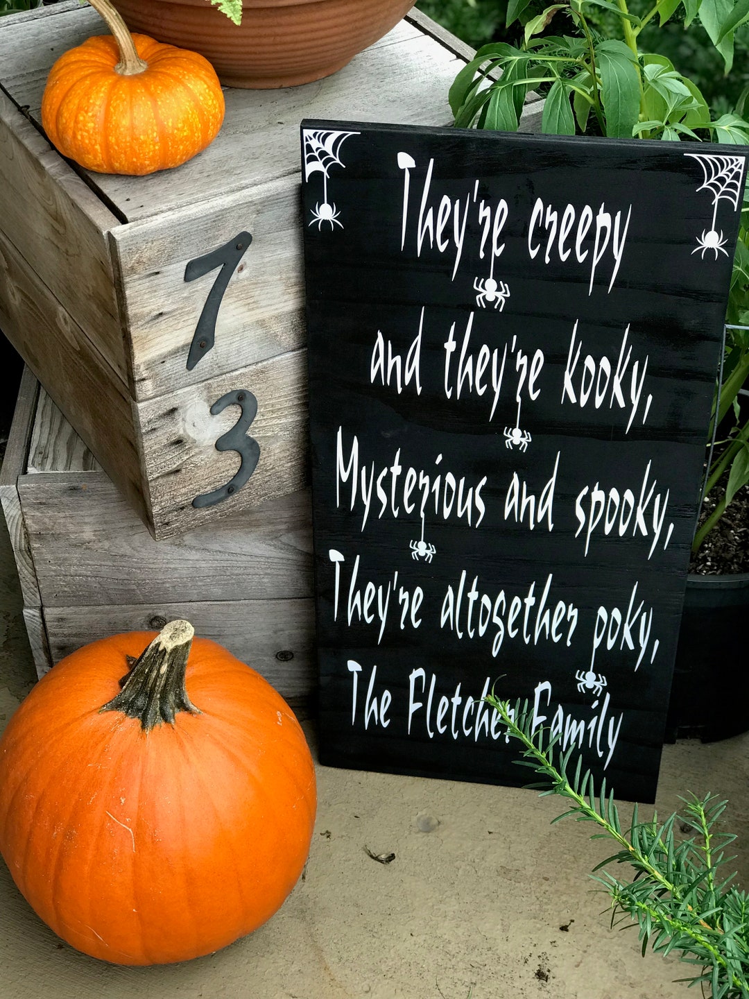 Addams Family Personalized Sign L Halloween Sign L Personalized ...