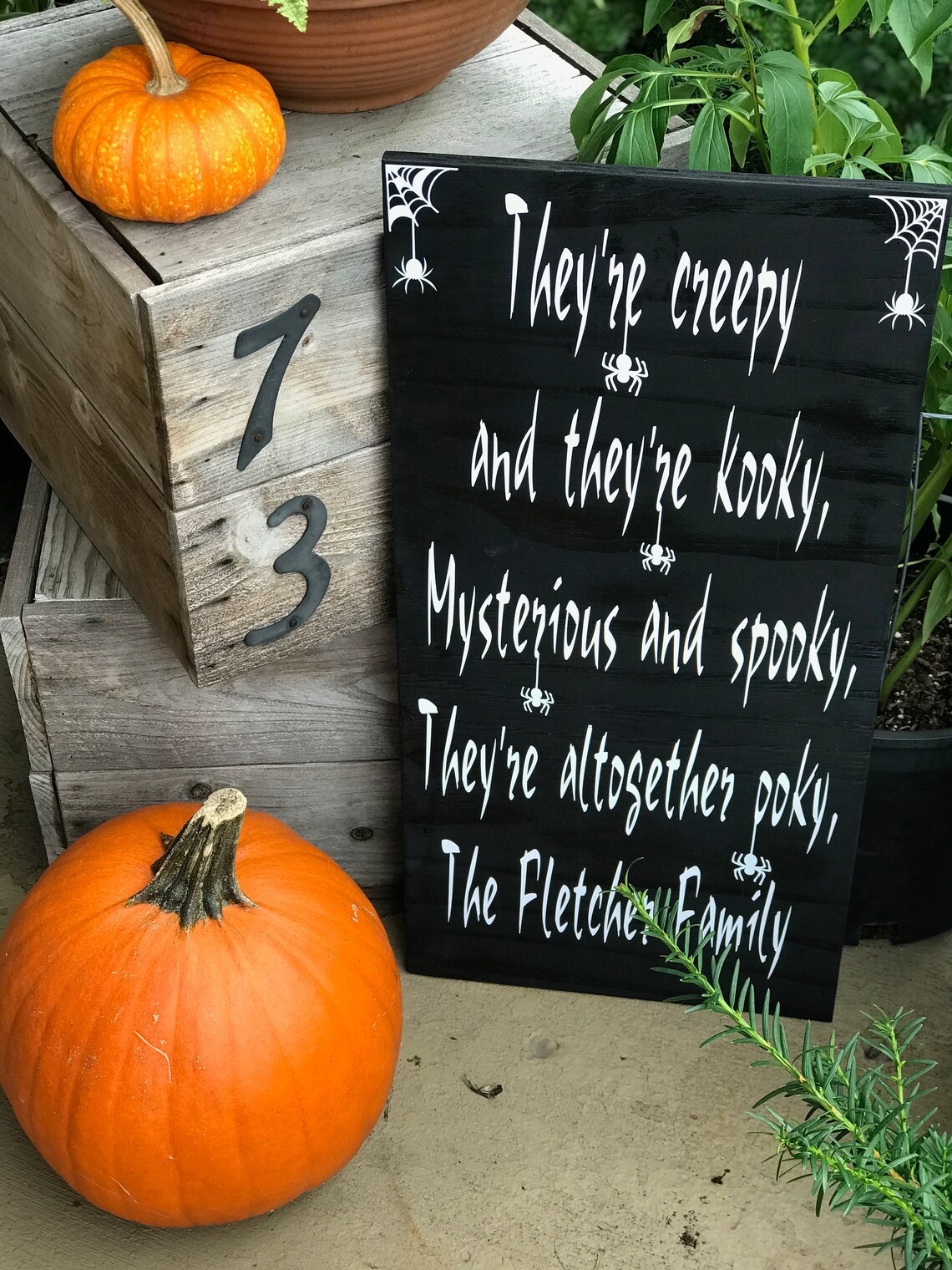 Addams Family Personalized Sign L Halloween Sign L - Etsy