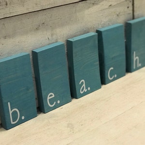 Beach Sign | Beach Decor | Beach Letters | Scrabble Tiles Wall Art ...