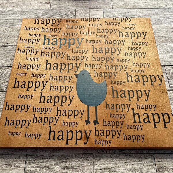 Happy Word Art Sign - Etsy