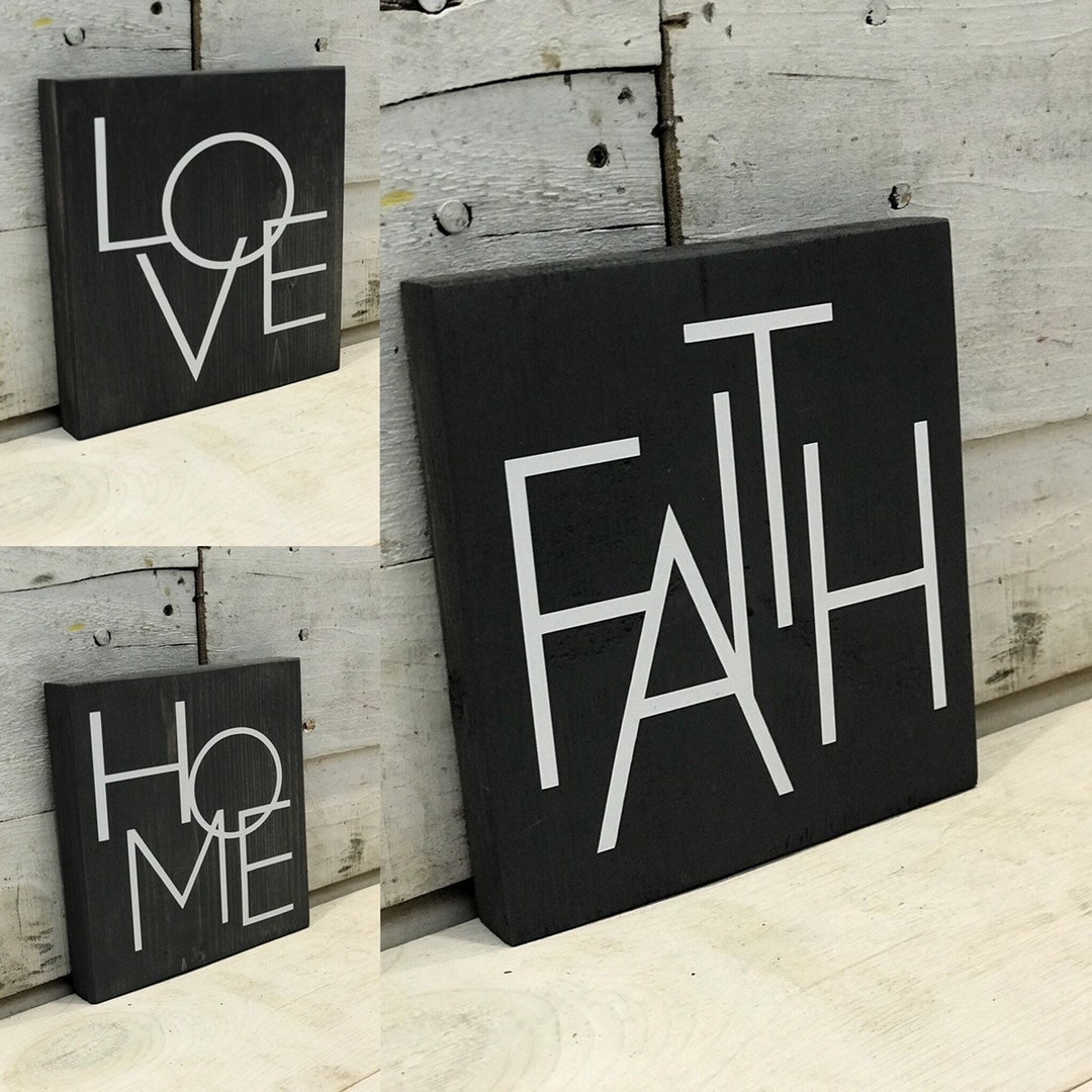 Love Home Faith Sign L Scrabble Tiles Wall Art L Gallery Wall - Etsy
