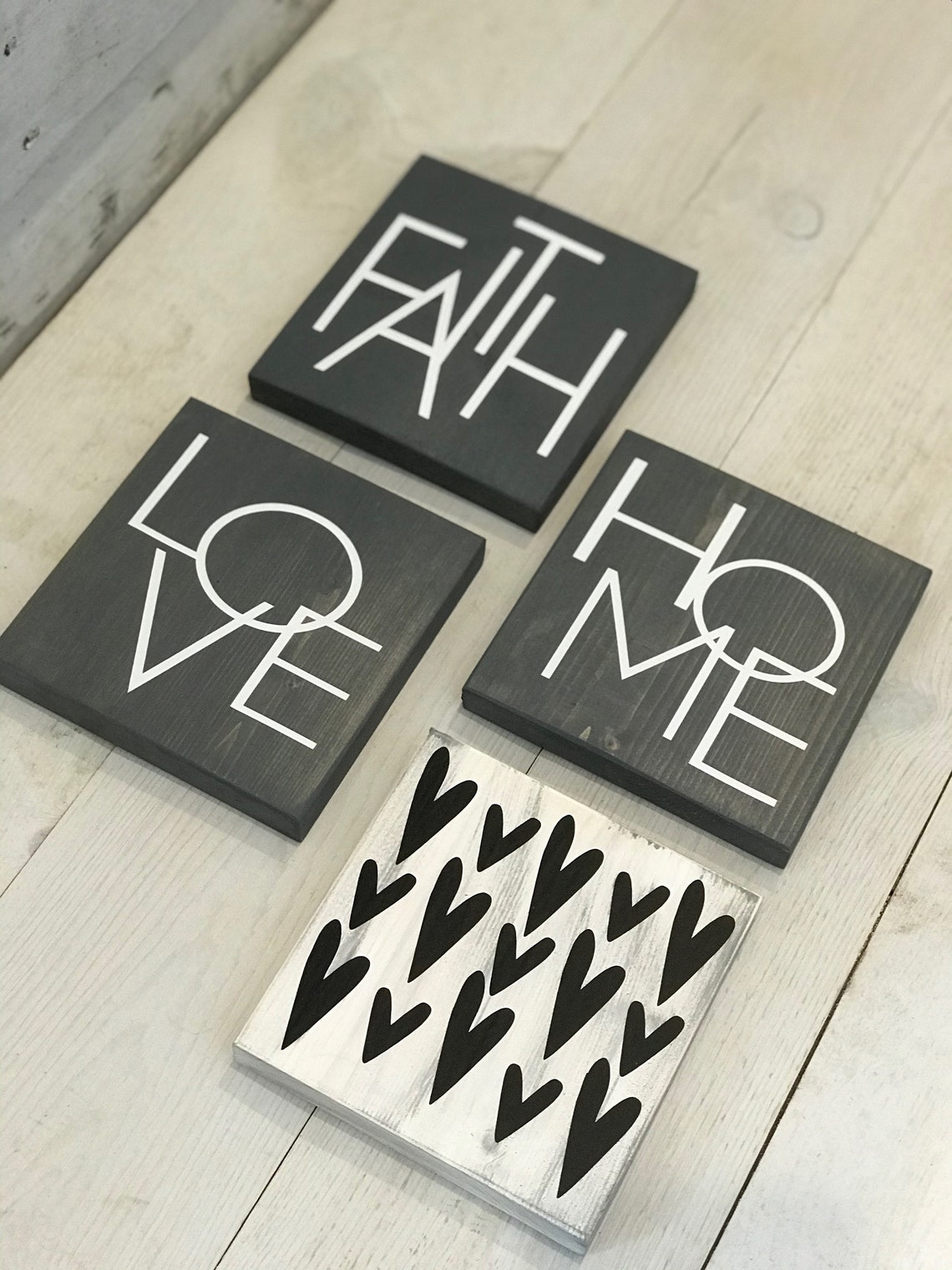 Love Home Faith Sign L Scrabble Tiles Wall Art L Gallery Wall - Etsy