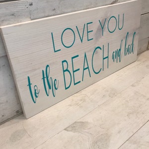 Beach Sign | Love You to the Beach and Back Sign | Beach Decor | Beach ...