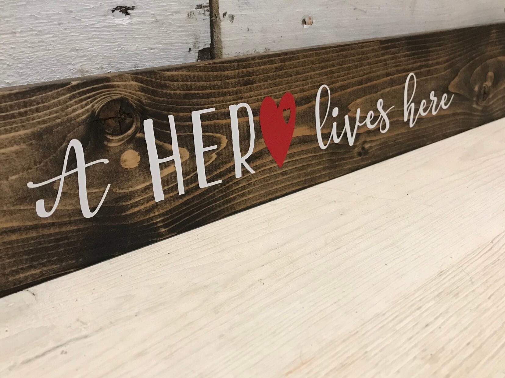 A Hero Lives Here Sign Hero Sign Nurse Sign Essential | Etsy