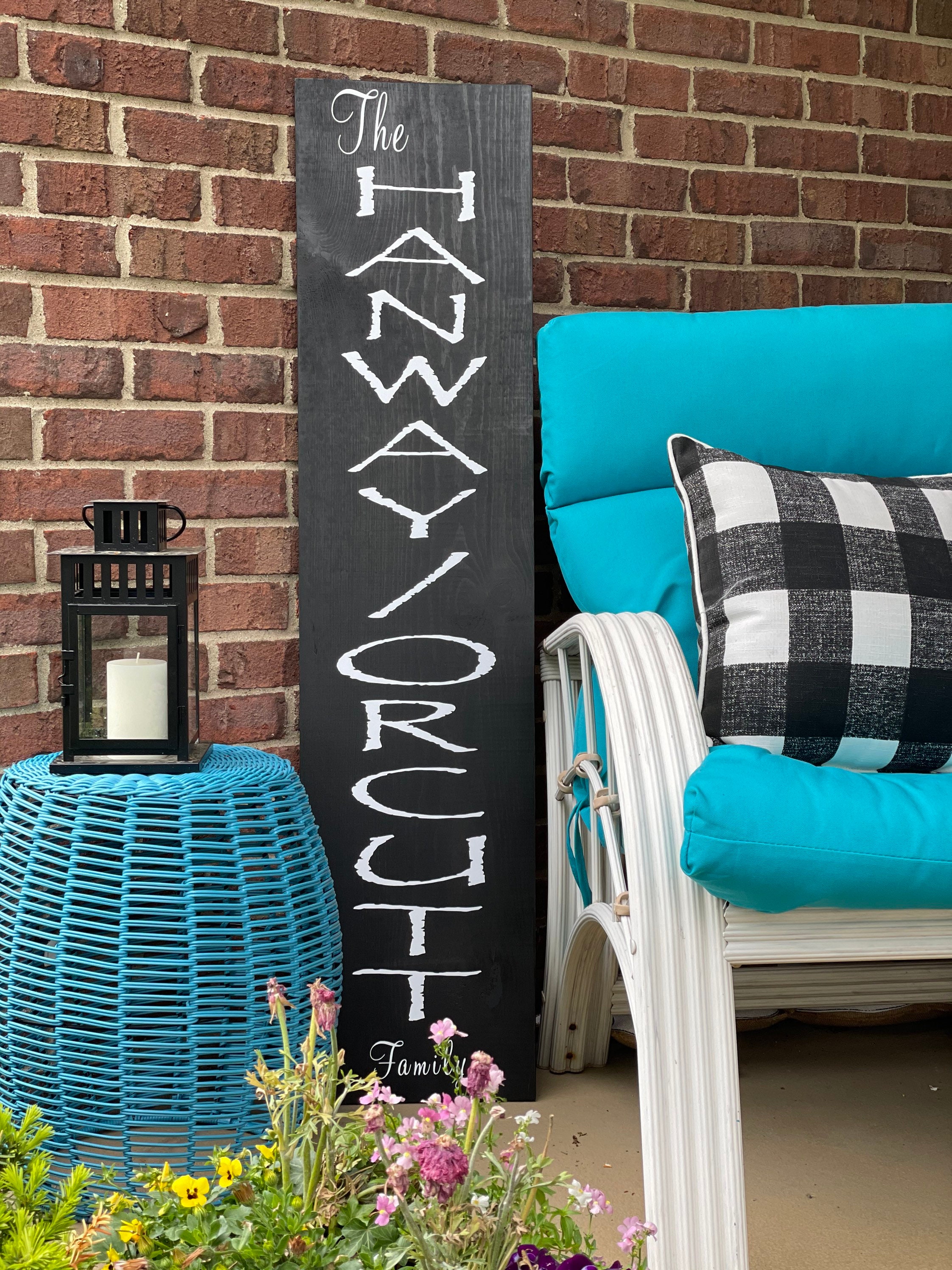 Wooden Customized Family Last Name Sign Porch Sign Outdoor | Etsy