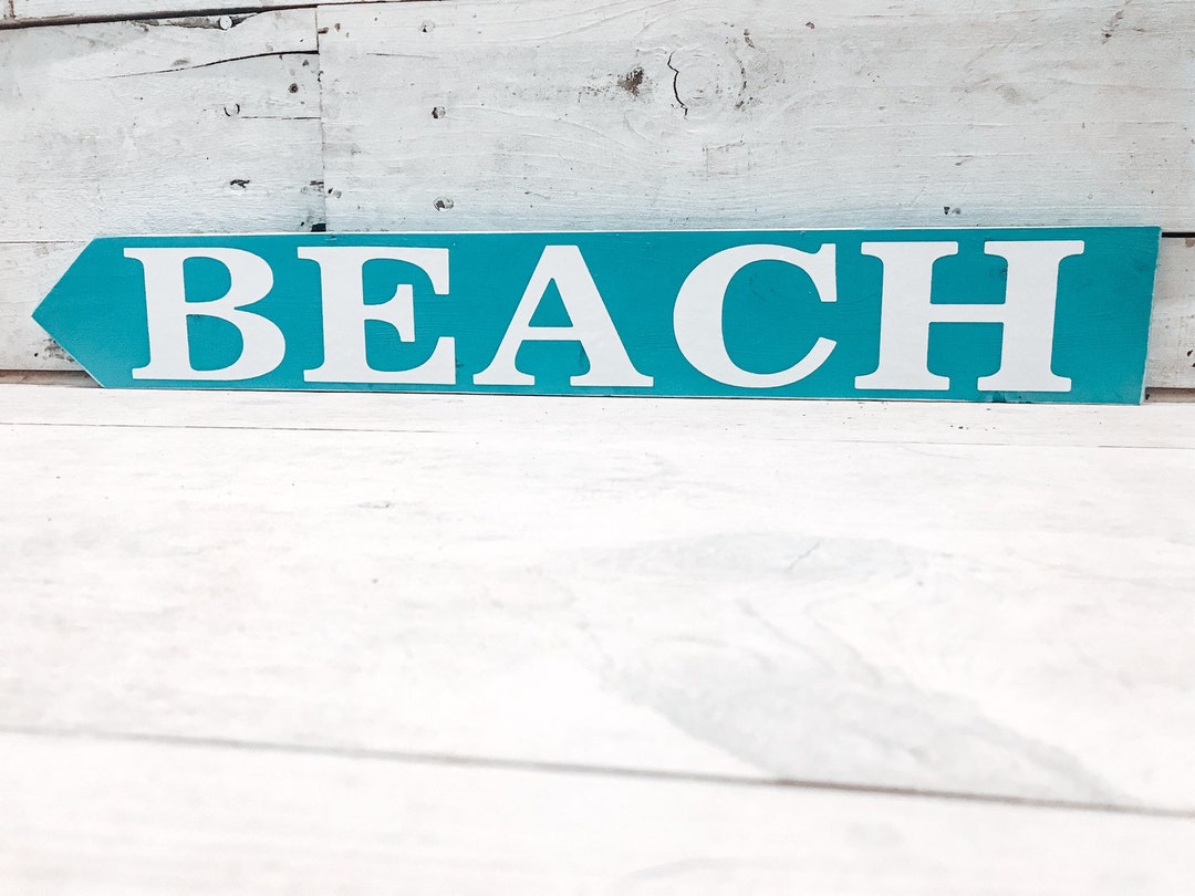 Beach Sign | Directional Sign | Beach Arrow Sign | Directional Arrow ...